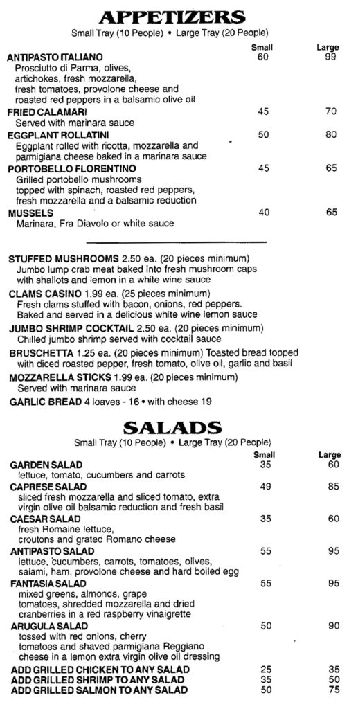 Catering – Villa Rosa Ristorante & Pizzeria